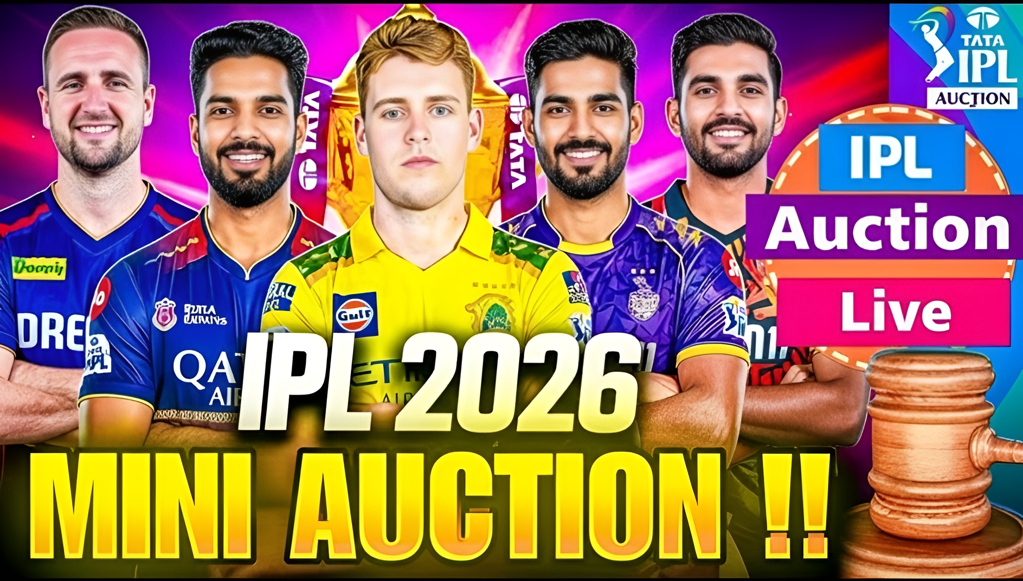 IPL 2026 Auction LIVE: Bidding War for Green, KKR's ₹64.3 Cr. Strategy ...